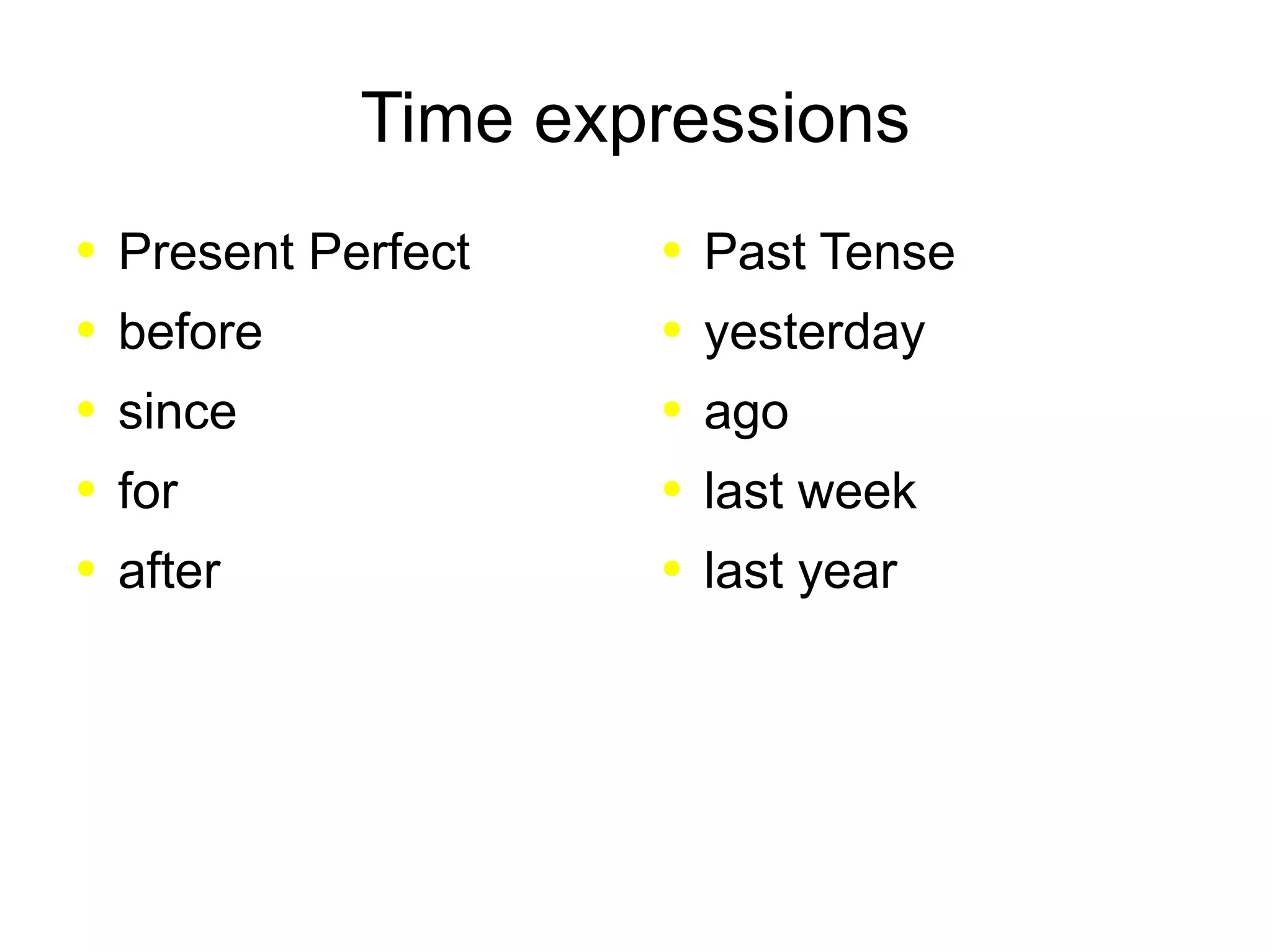 Present Perfect vs. Past Simple | ODP