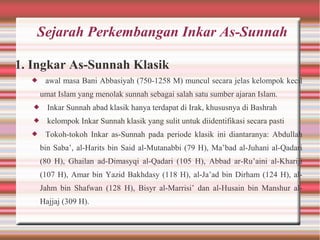 Inkar As-Sunnah | ODP