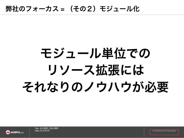 OpenStack Day Tokyo 2013 - Morphlabs - Satoshi Konno