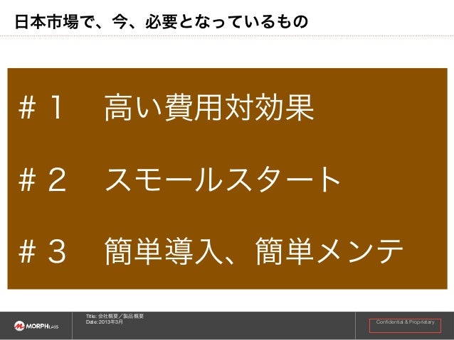 OpenStack Day Tokyo 2013 - Morphlabs - Satoshi Konno
