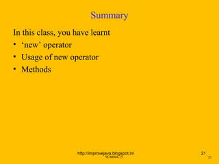 New operator and methods.15