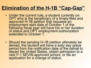 New Opt Rules Presentation 2009 | PPT