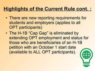 New Opt Rules Presentation 2009 | PPT