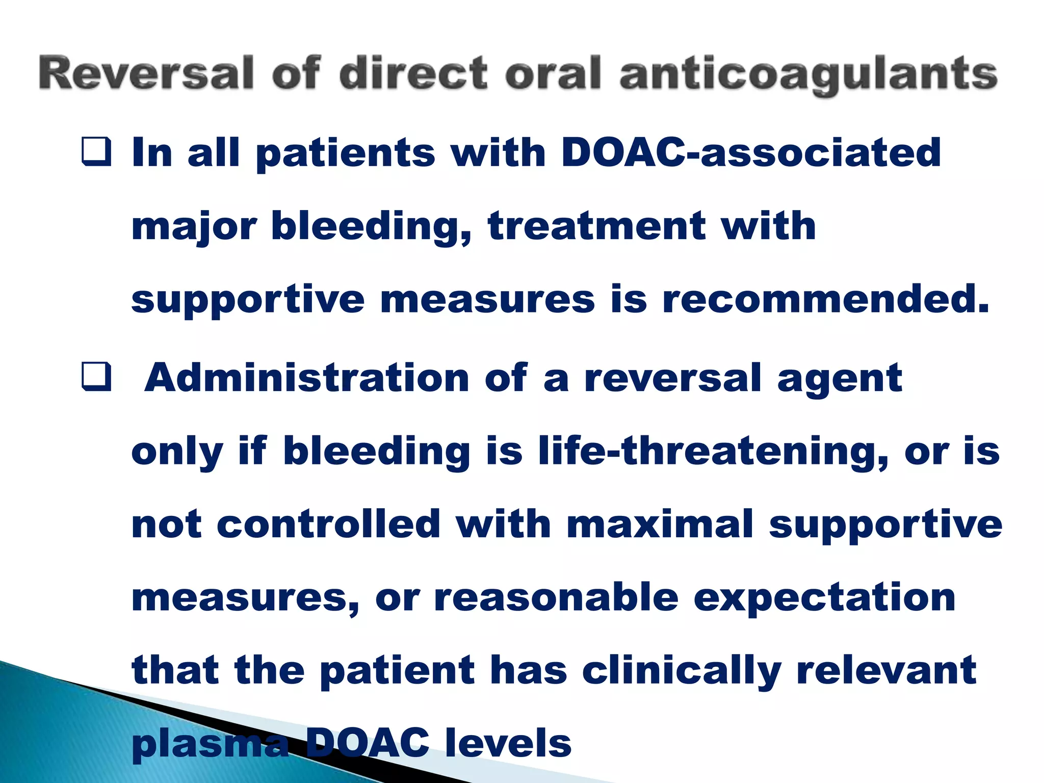 Direct oral anticoagulant final | PPSX