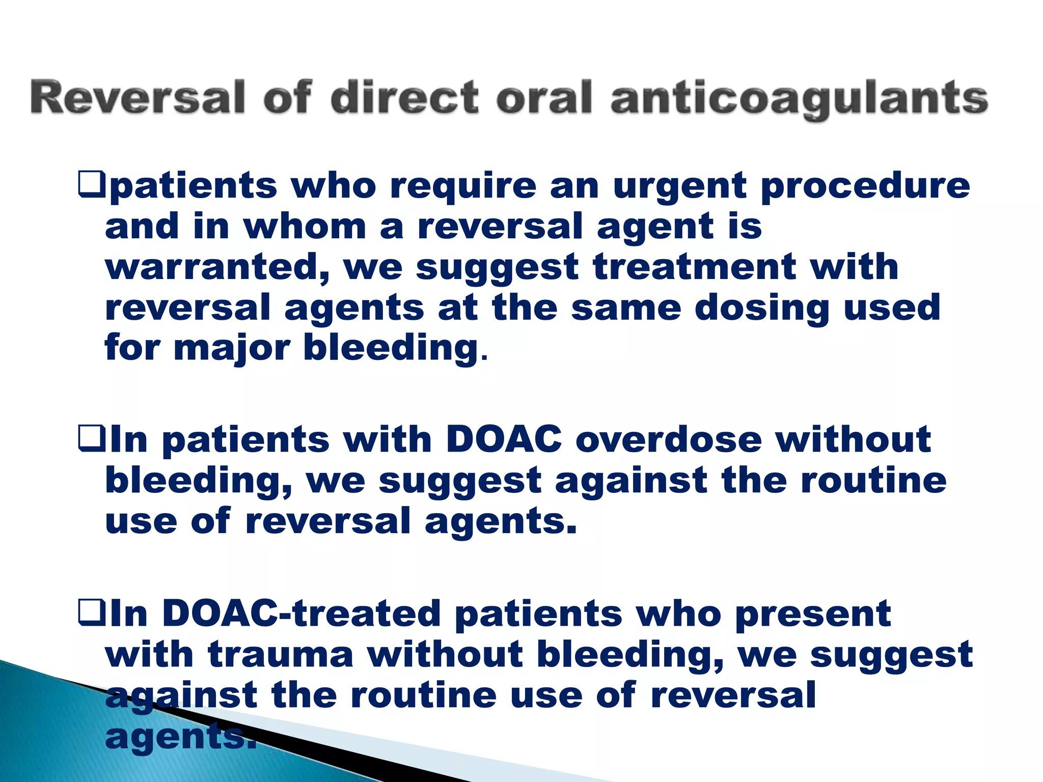 Direct oral anticoagulant final | PPSX