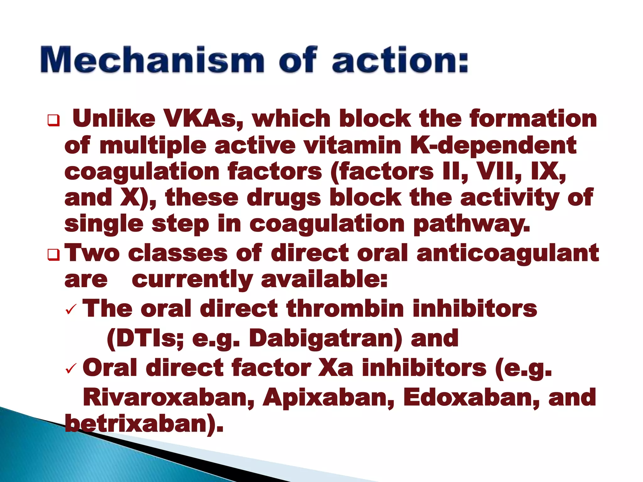 Direct oral anticoagulant final | PPSX