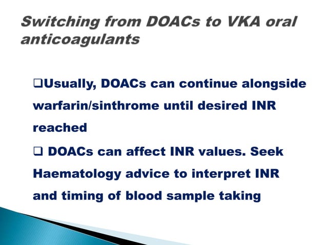 Direct oral anticoagulant final | PPSX | Blood Disorders | Diseases and ...