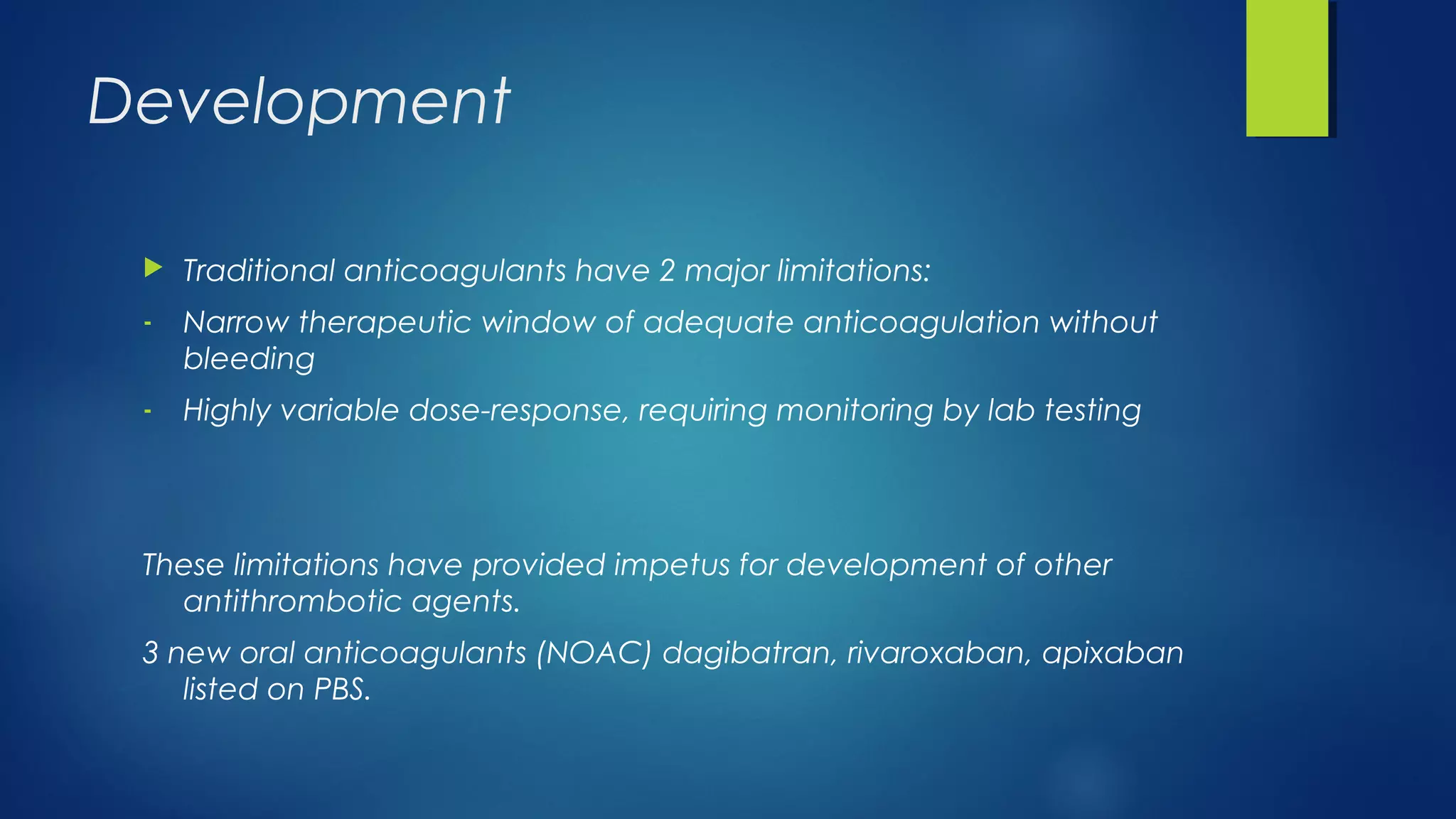 New oral anticoagulants (NOAC) WATAG guidelines | PPT