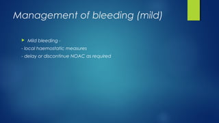 New oral anticoagulants (NOAC) WATAG guidelines | PPT