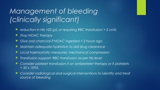 New oral anticoagulants (NOAC) WATAG guidelines | PPT