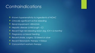 New oral anticoagulants (NOAC) WATAG guidelines | PPT