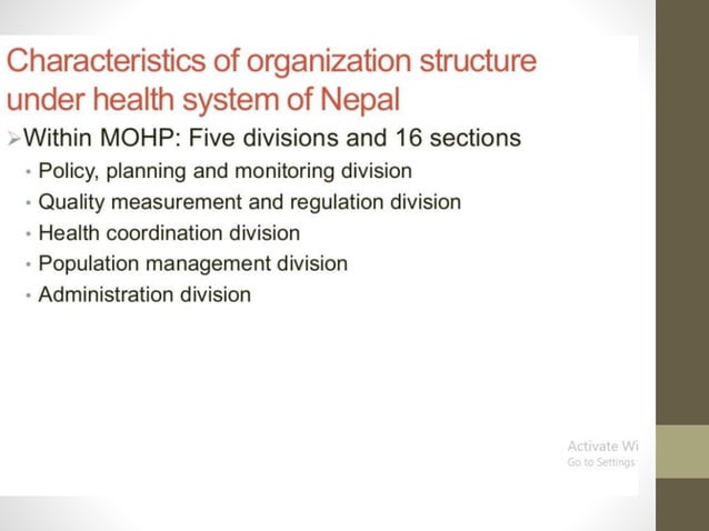 New organizational structure of MOHP of Nepal | PDF