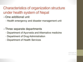 New organizational structure of MOHP of Nepal | PDF