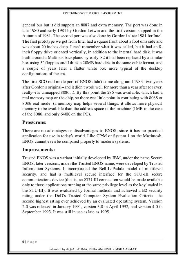 New_OS_ENOS_Assignment.pdf | Operating Systems | Computer Software and Applications