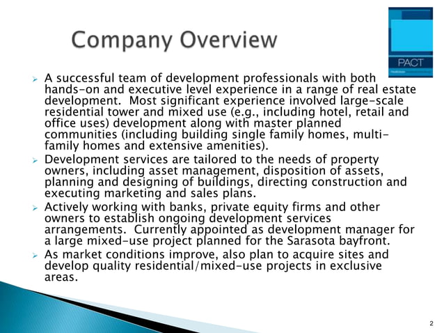 Pact Company Overview | PPT