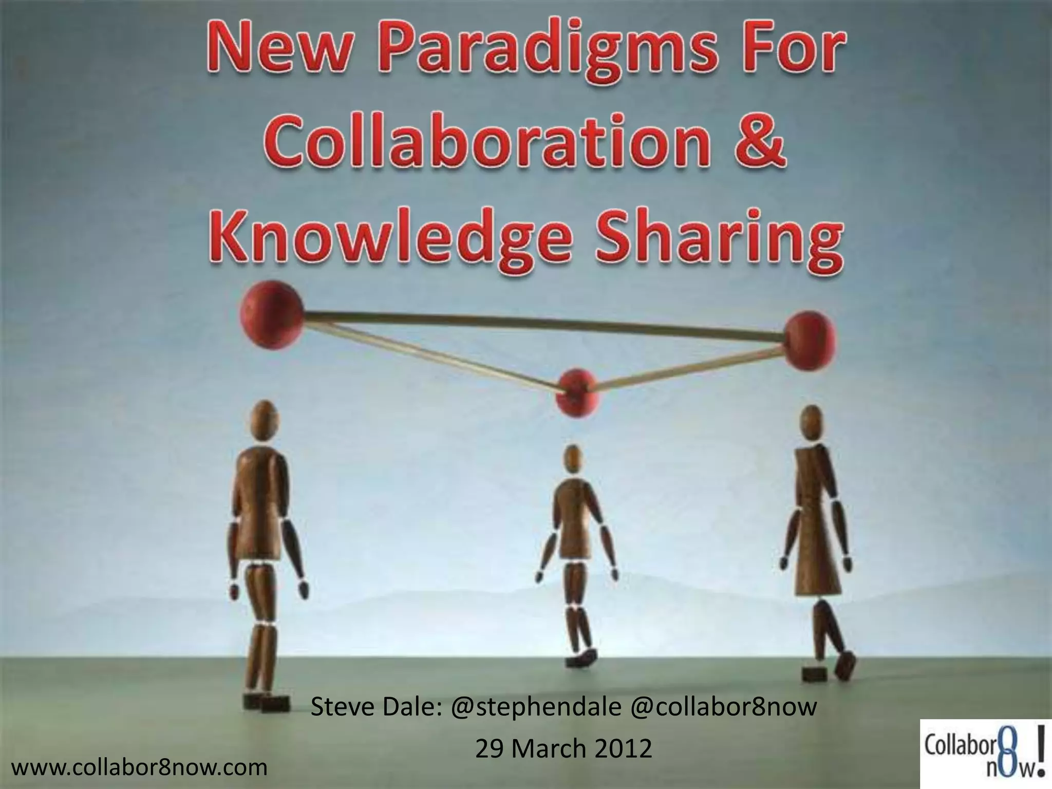 New Paradigms For Collaboration & Knowledge Sharing | PPTX