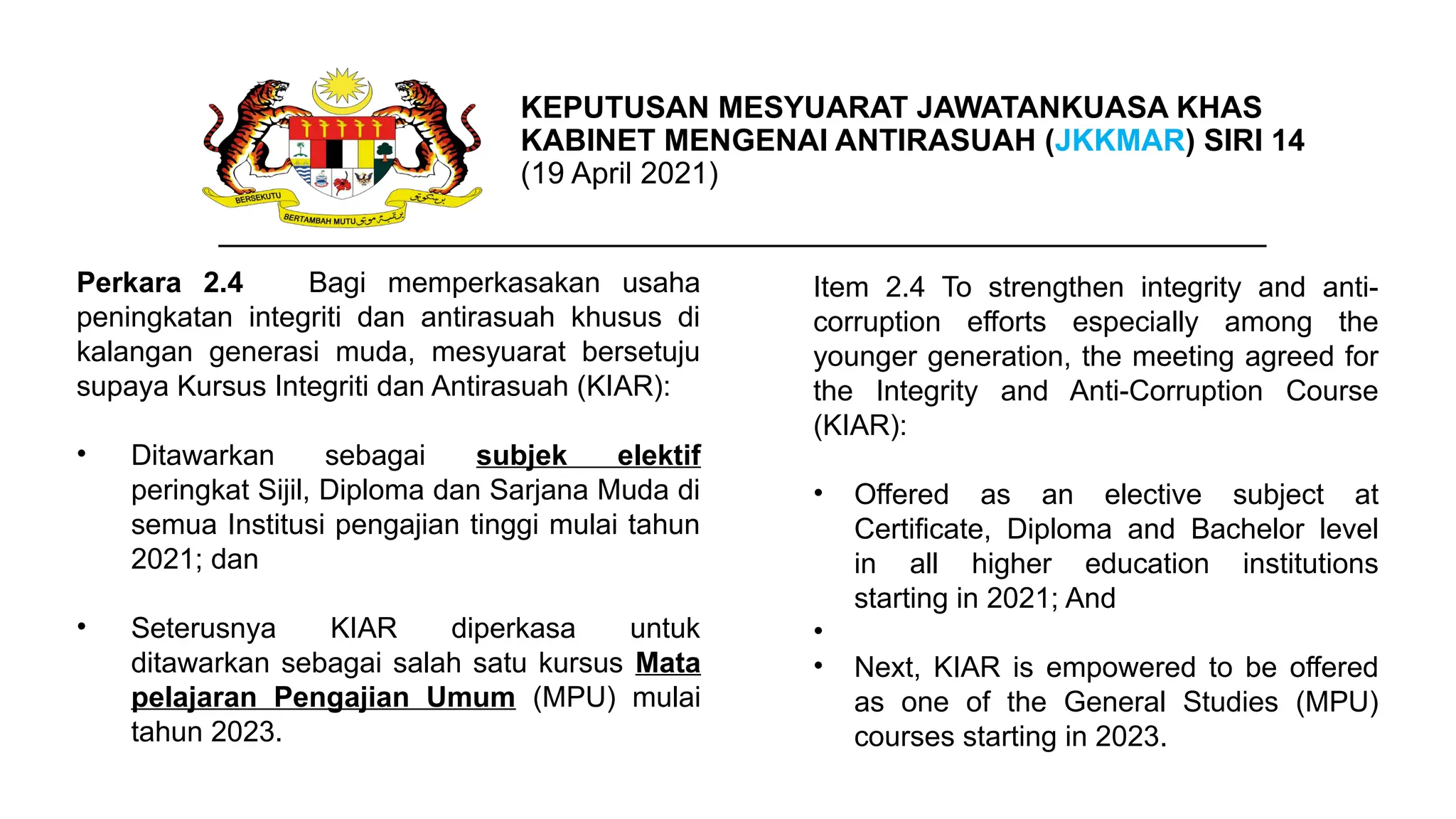 new Part 1 BI MODUL KIAR 2023 - 1 KIAR - SATU PENGENALAN.pptx