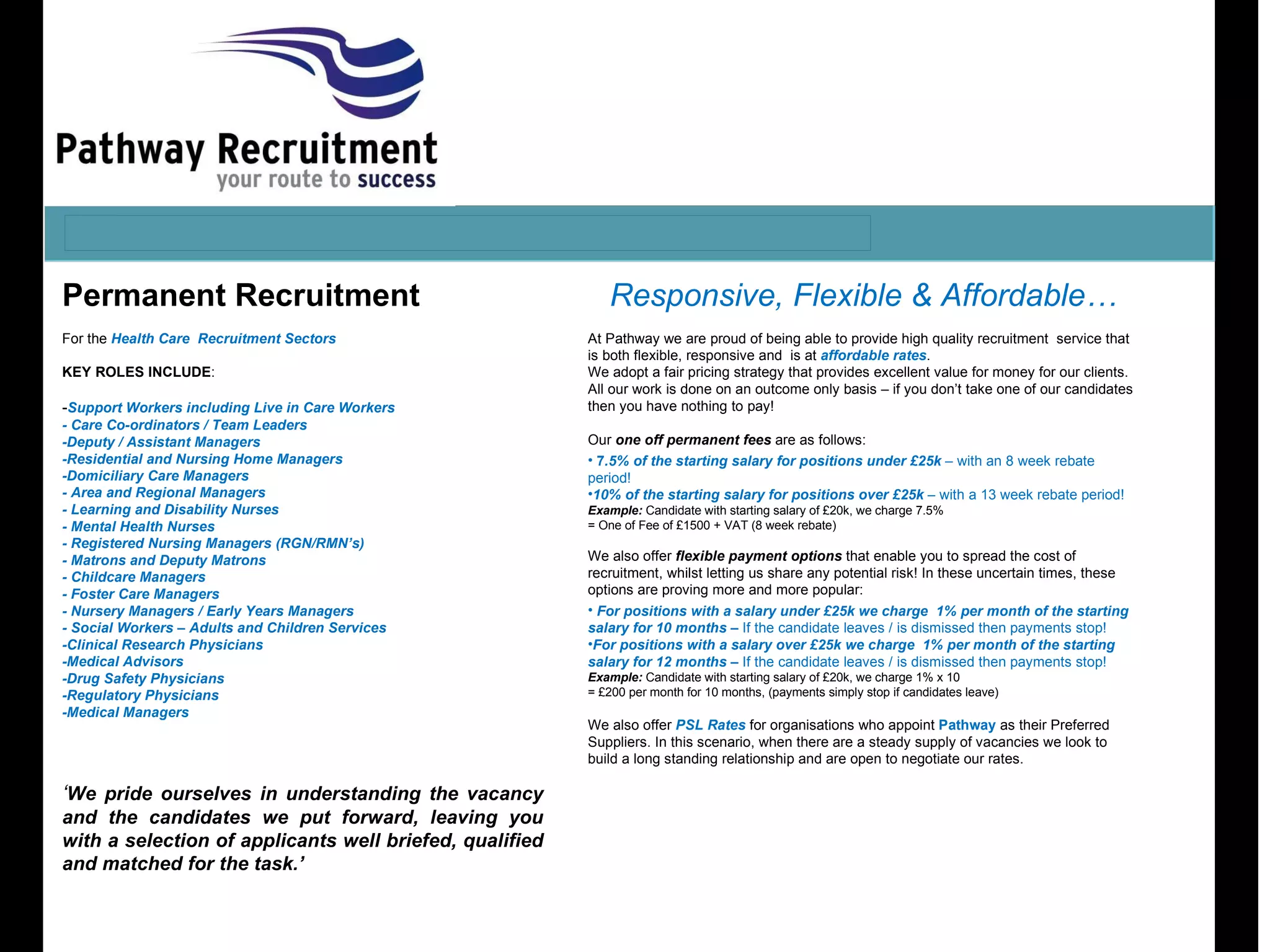 Pathway Recruitment - Health and Social Care Recruitment Company, care ...