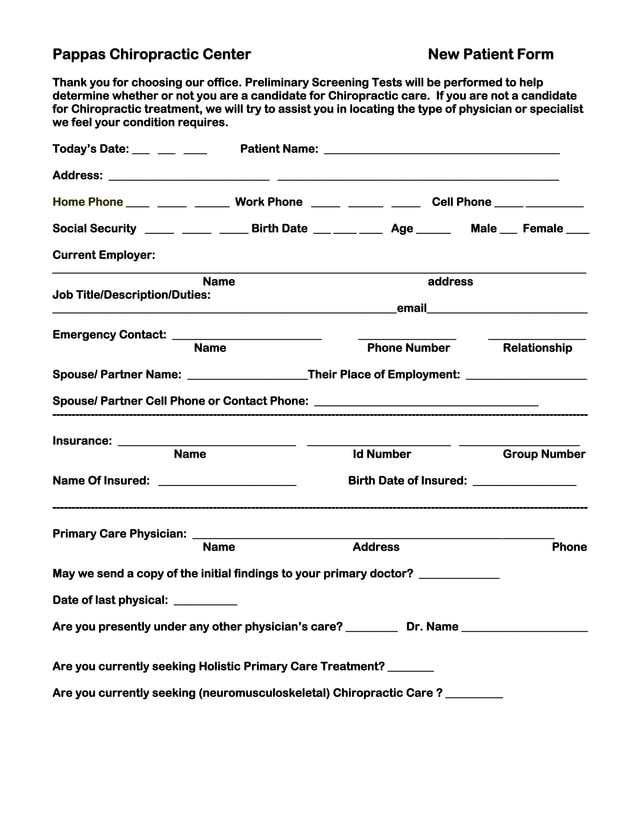 New p atient_form_new | PDF