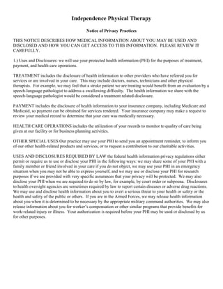 New patient packet | DOC