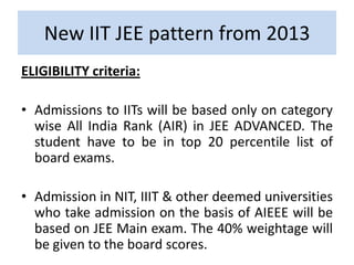 New pattern of iit and neet (2) | PPTX