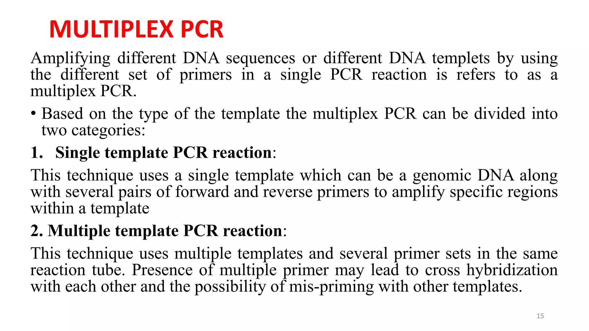 PCR AND ITS VARIANTS | PPTX
