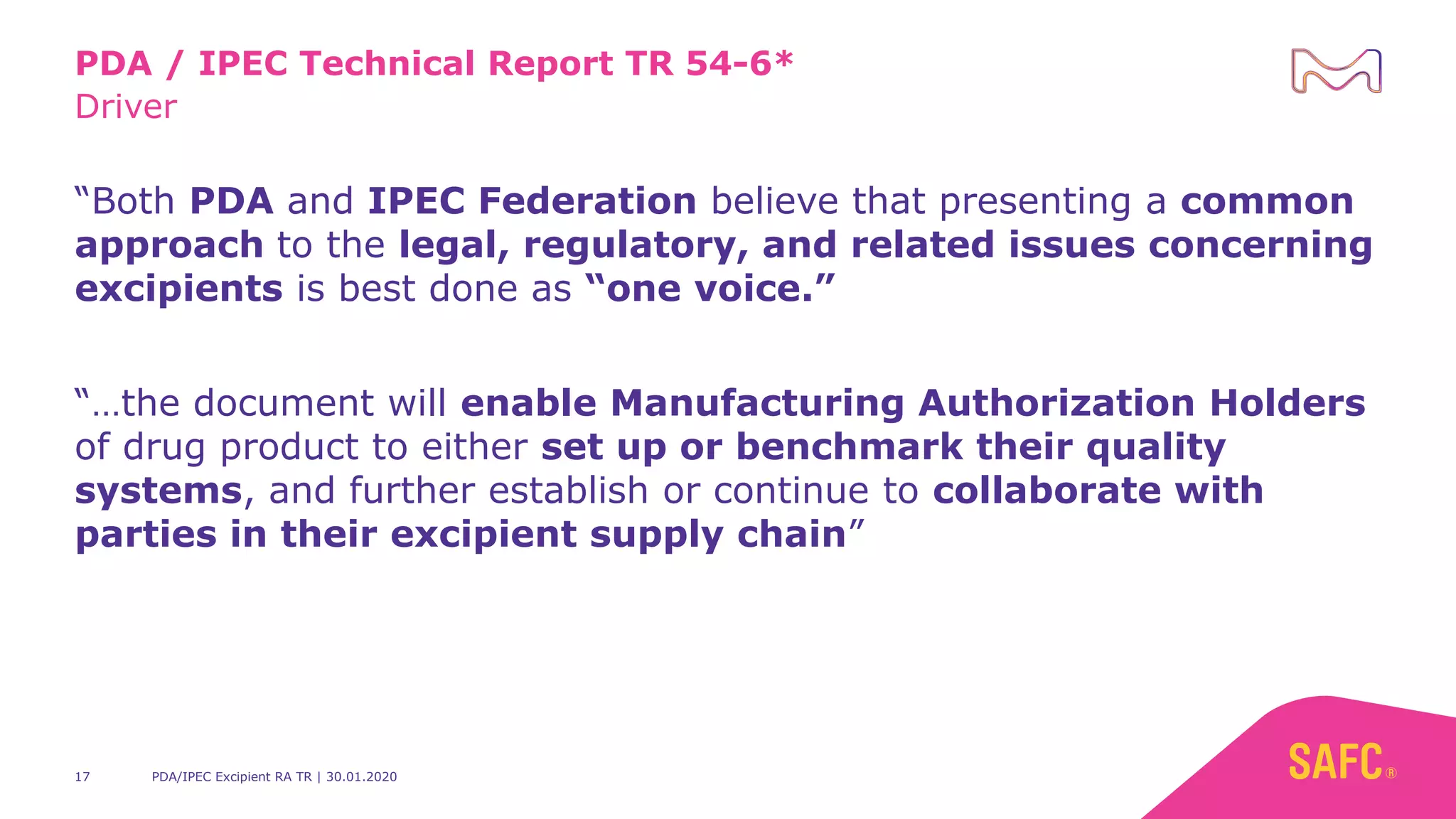New PDA/IPEC Technical Report on Excipient Risk Assessment - insights ...