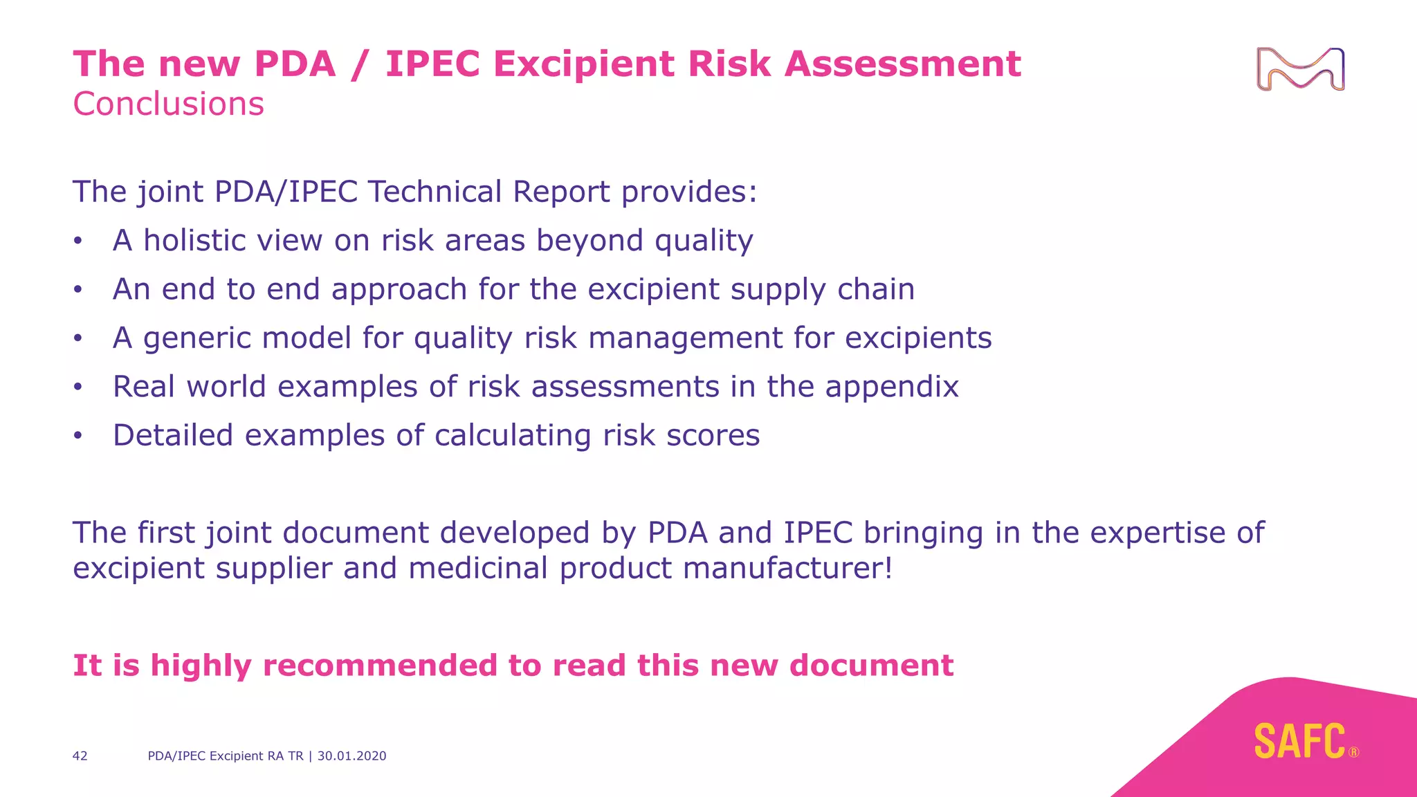 New PDA/IPEC Technical Report on Excipient Risk Assessment - insights ...