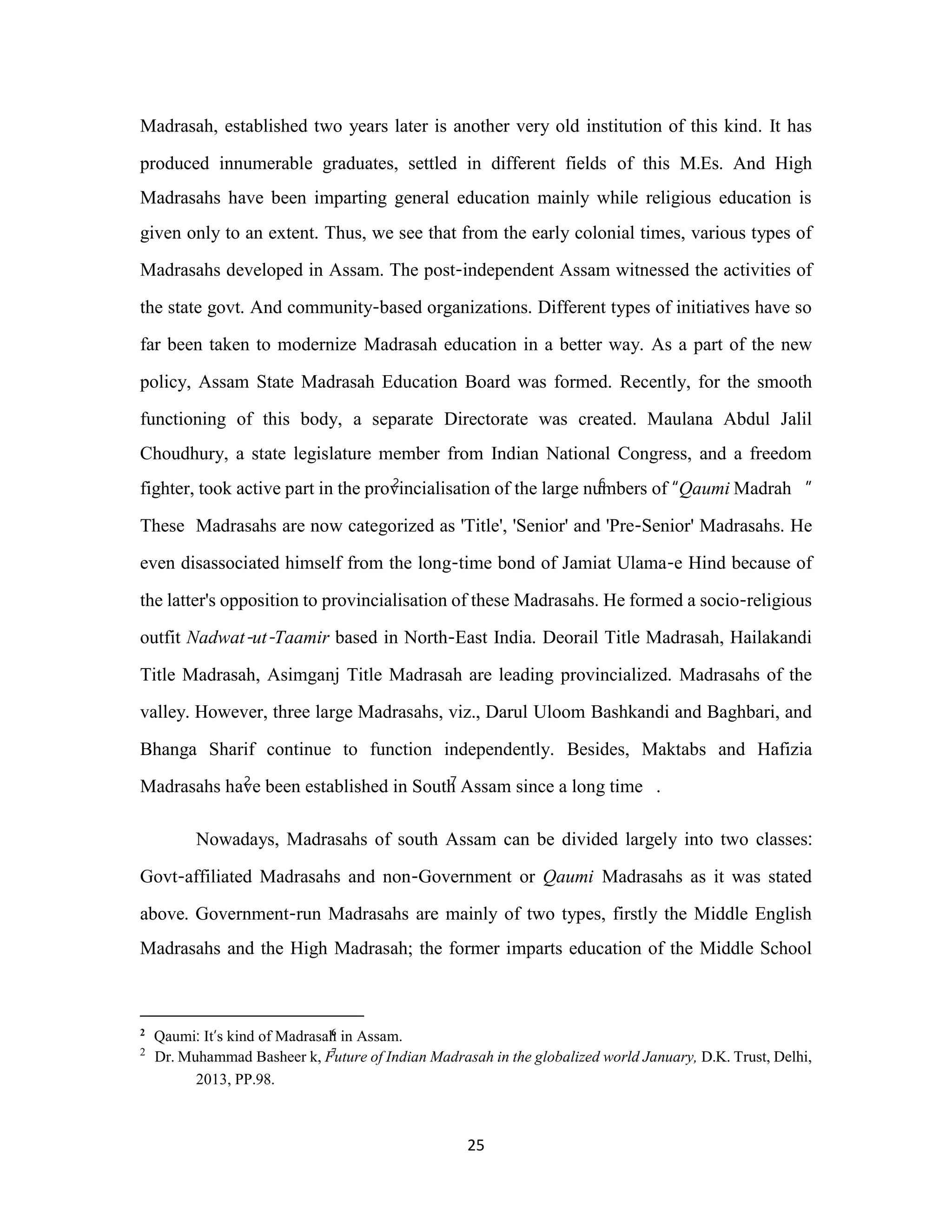 Madrasa Education in Southern Assam an Analytical study | PDF