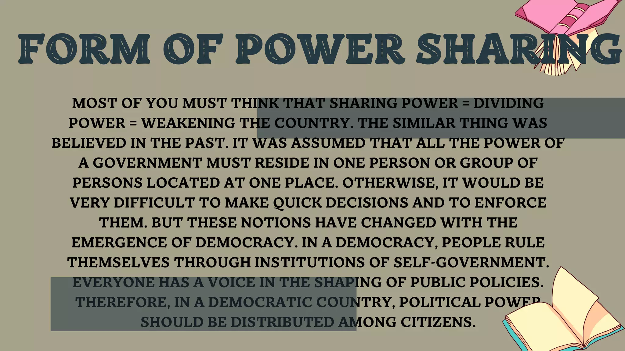 Power Sharing Chapter 1(Civics) class 10 | PDF