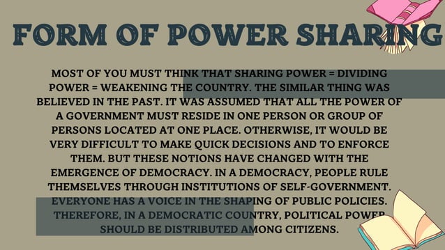 Power Sharing Chapter 1(Civics) class 10 | PDF | Civic affairs | Politics