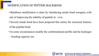 PEPTIDOMIMETICS.(MPHARM ,BPHARM,MSC,BSC | PPTX