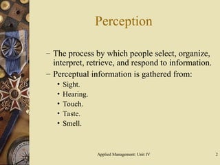 Perception and Theories Perception, Error | PPT