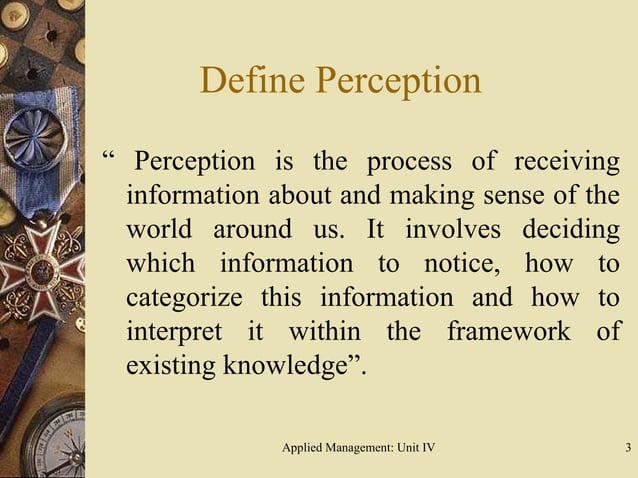 Perception and Theories Perception, Error | PPT