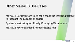 MariaDB Paris Workshop 2023 - Newpharma | PDF | Databases | Computer Software and Applications