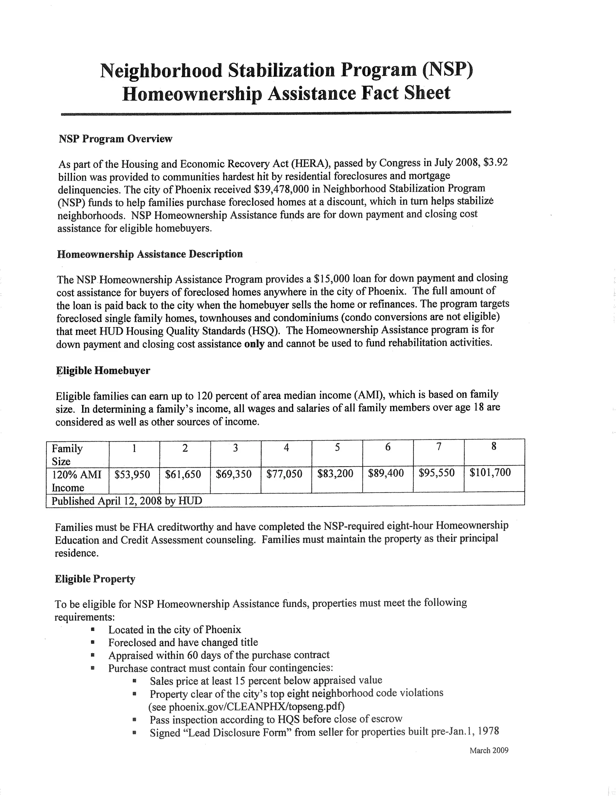 City of Phoenix Neighborhood Stabilization Program Part 1 | PDF