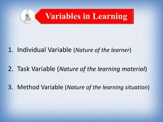 Variables in Learning. | PPT