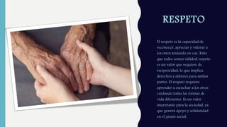 Los Valores en la sociedad | PPTX
