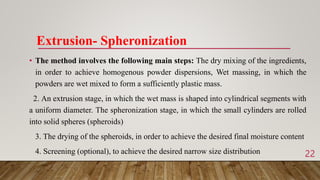 Improve tablet Production, Granulation and Pellitization techniques.pptx