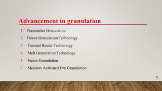Improve tablet Production, Granulation and Pellitization techniques.pptx