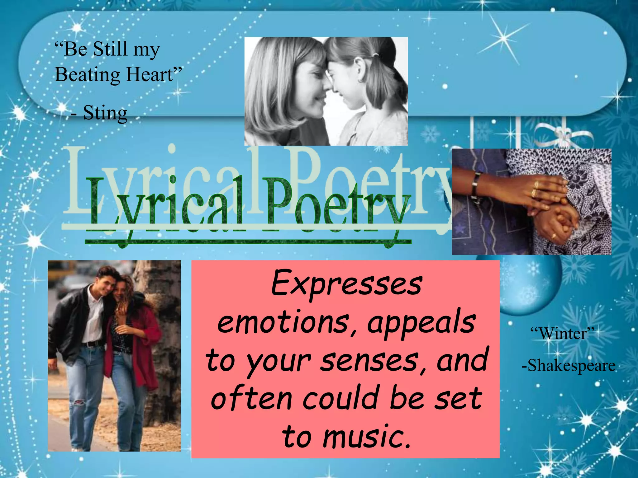 Definition, elements, types, and genres of poetry | PPTX