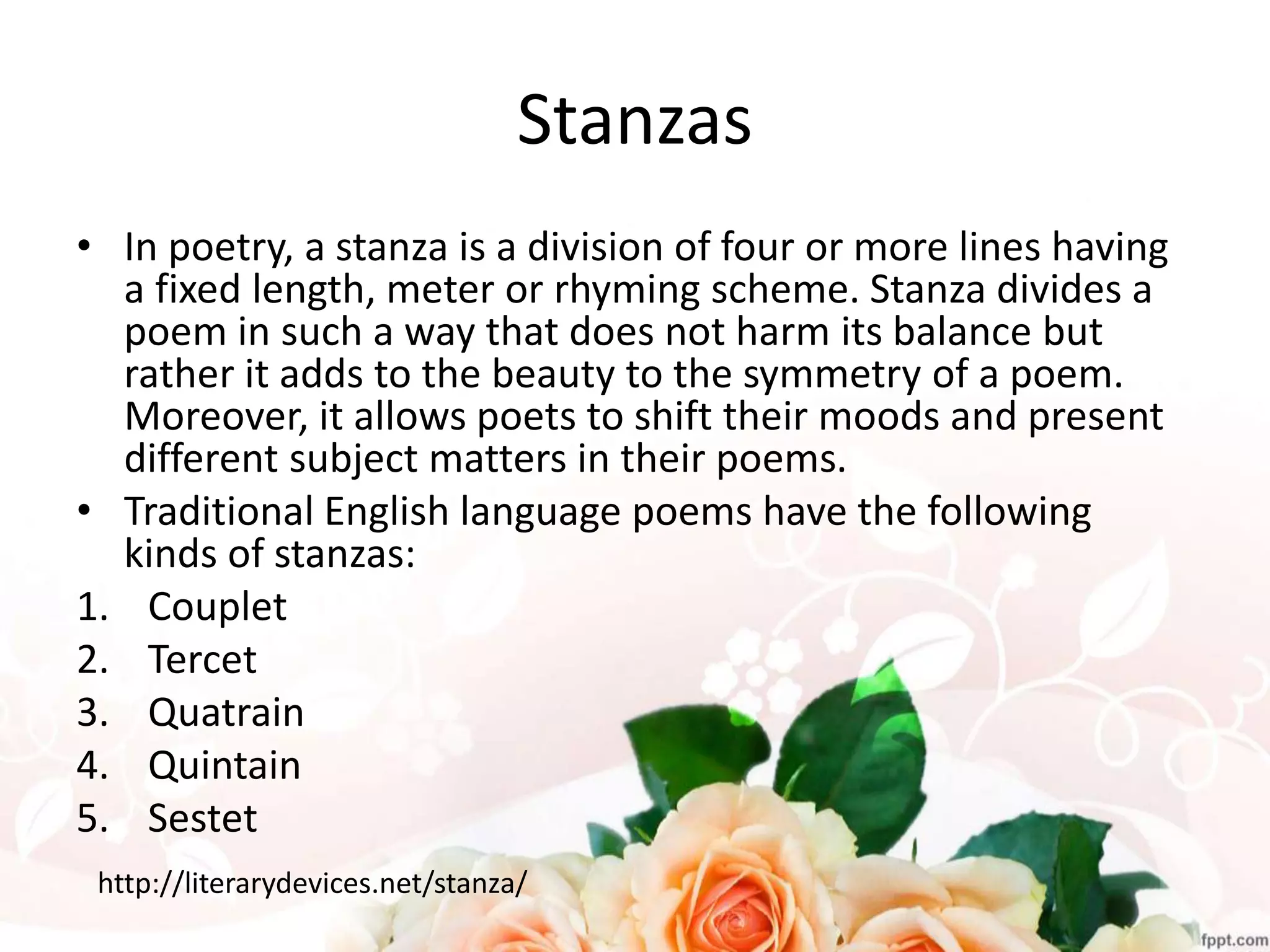 Definition, elements, types, and genres of poetry | PPTX