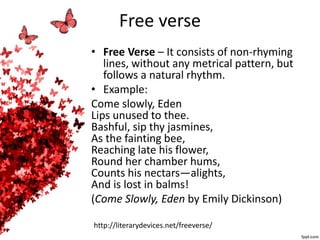 Definition, elements, types, and genres of poetry | PPTX