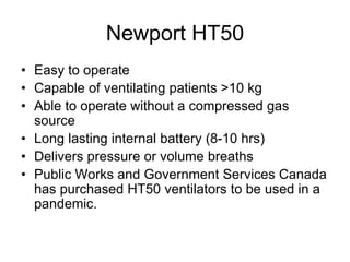 New Port Ht50_Mechanical Ventilator_Nursing | PPT