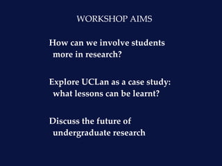 Undergraduate Research Workshop | PPT