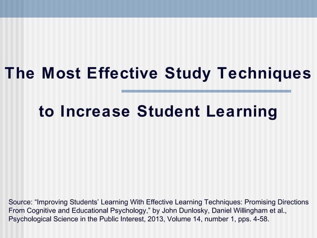 Most effective study techniques | PPT