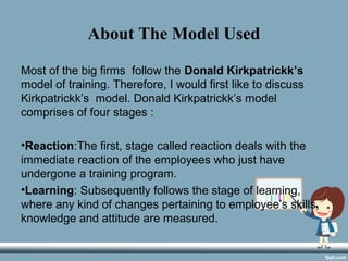 PPT on implementing Kirkpatrickk Model | PPT