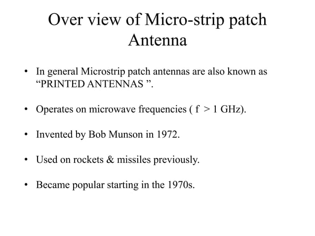 Microstrip patch antenna using Ku and K band | PPTX | Physics | Science