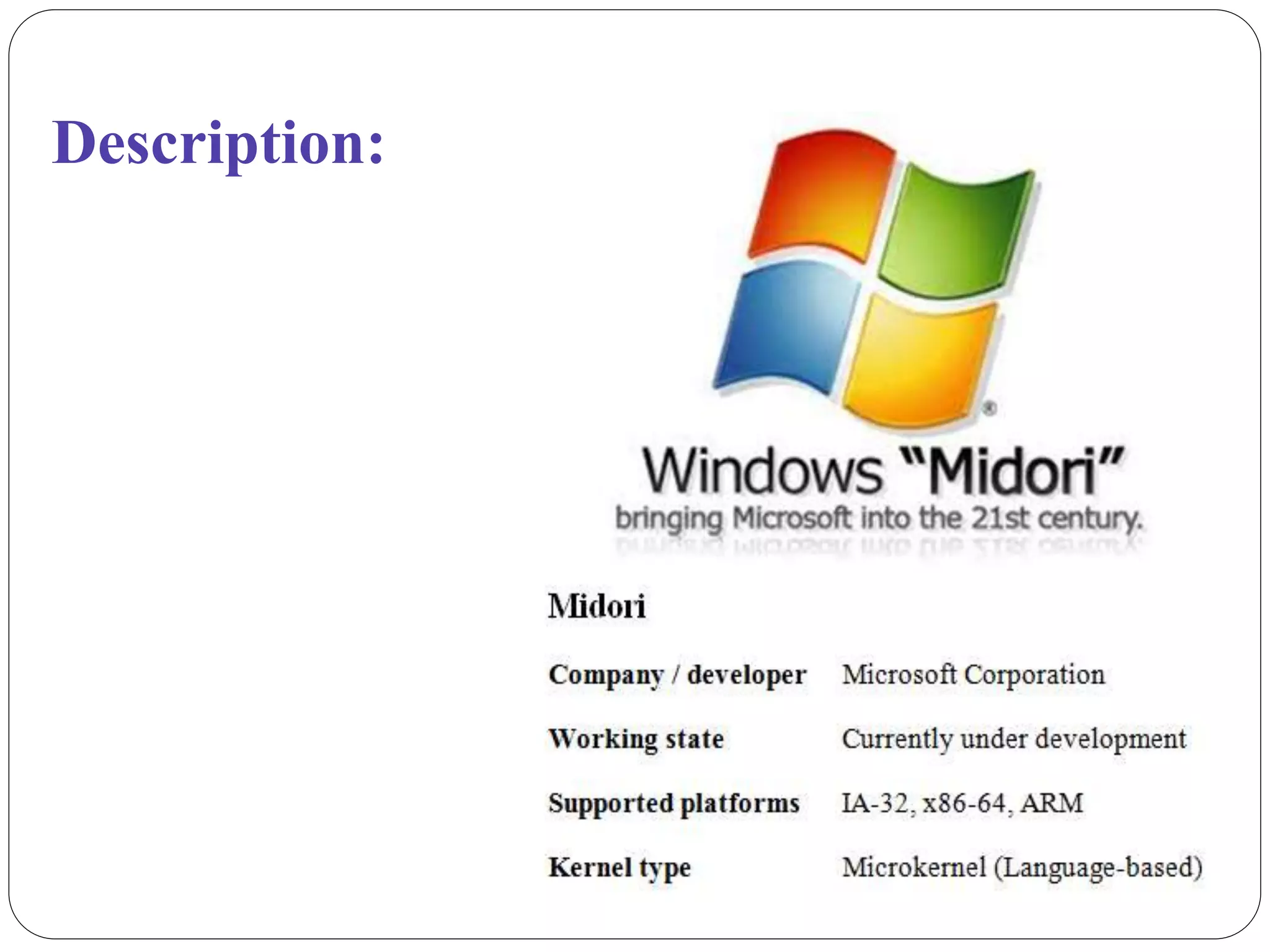 Midori -Cloud Base Operating System Forget Windows | PPTX | Operating ...