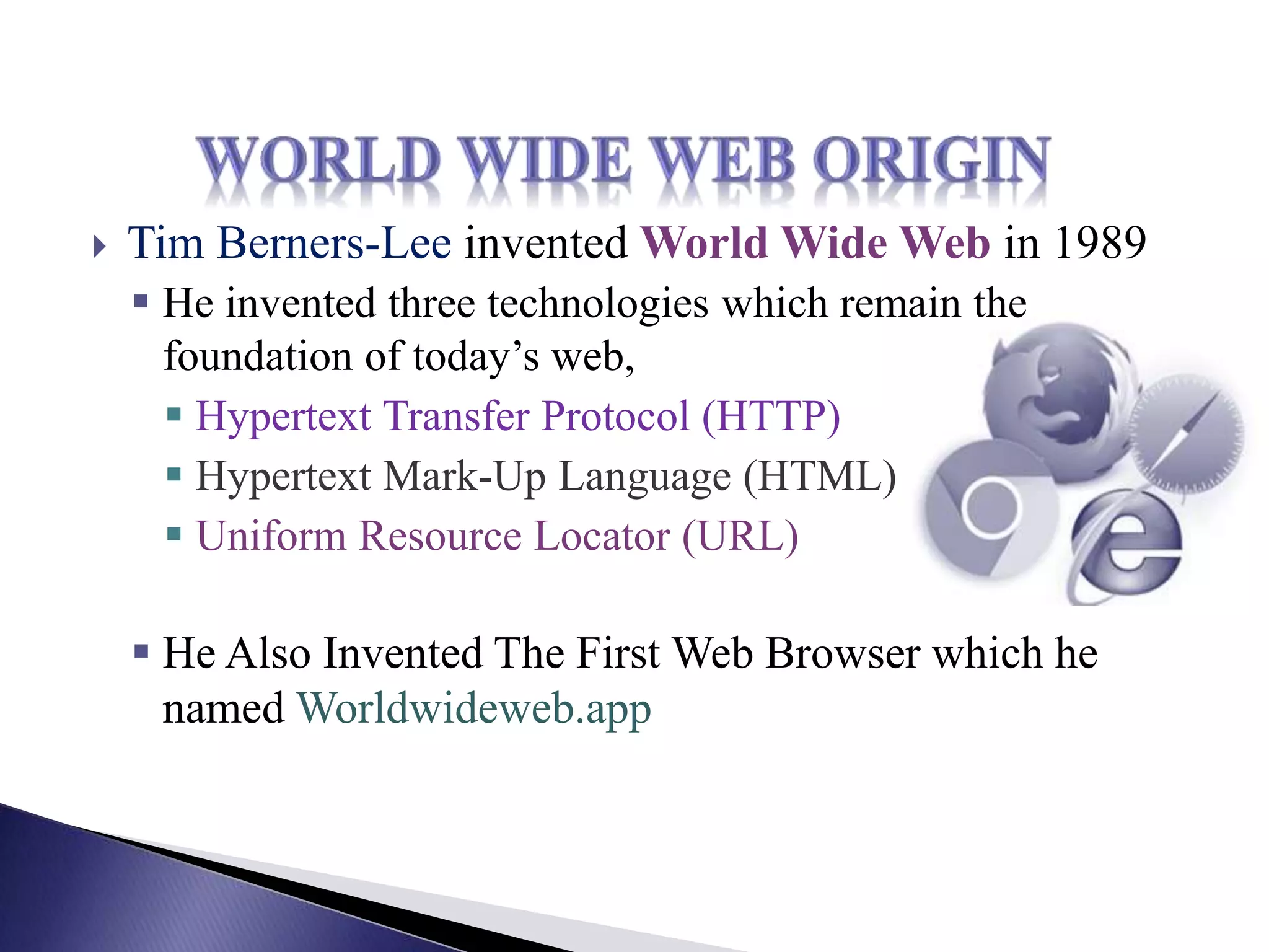 The Internet and World Wide Web | PPTX | Internet | Computing
